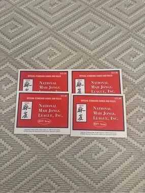 Other | Set Of 4 National Mah Jongg League 226 Official Cards | Poshmark